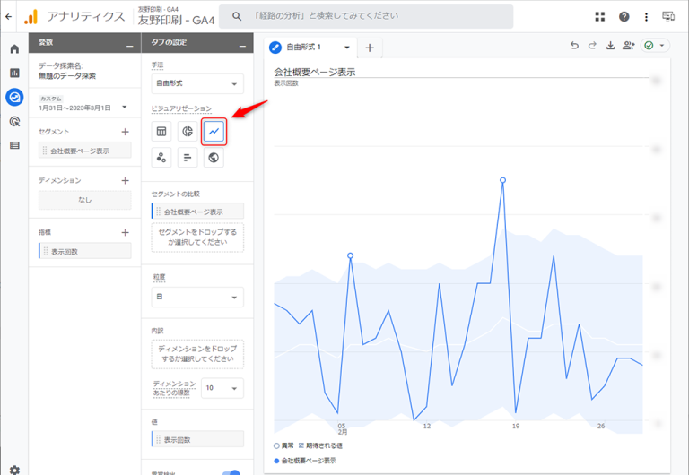 【GA4】折れ線グラフでページの表示回数を確認する方法 | TOMONO Tech-Blog